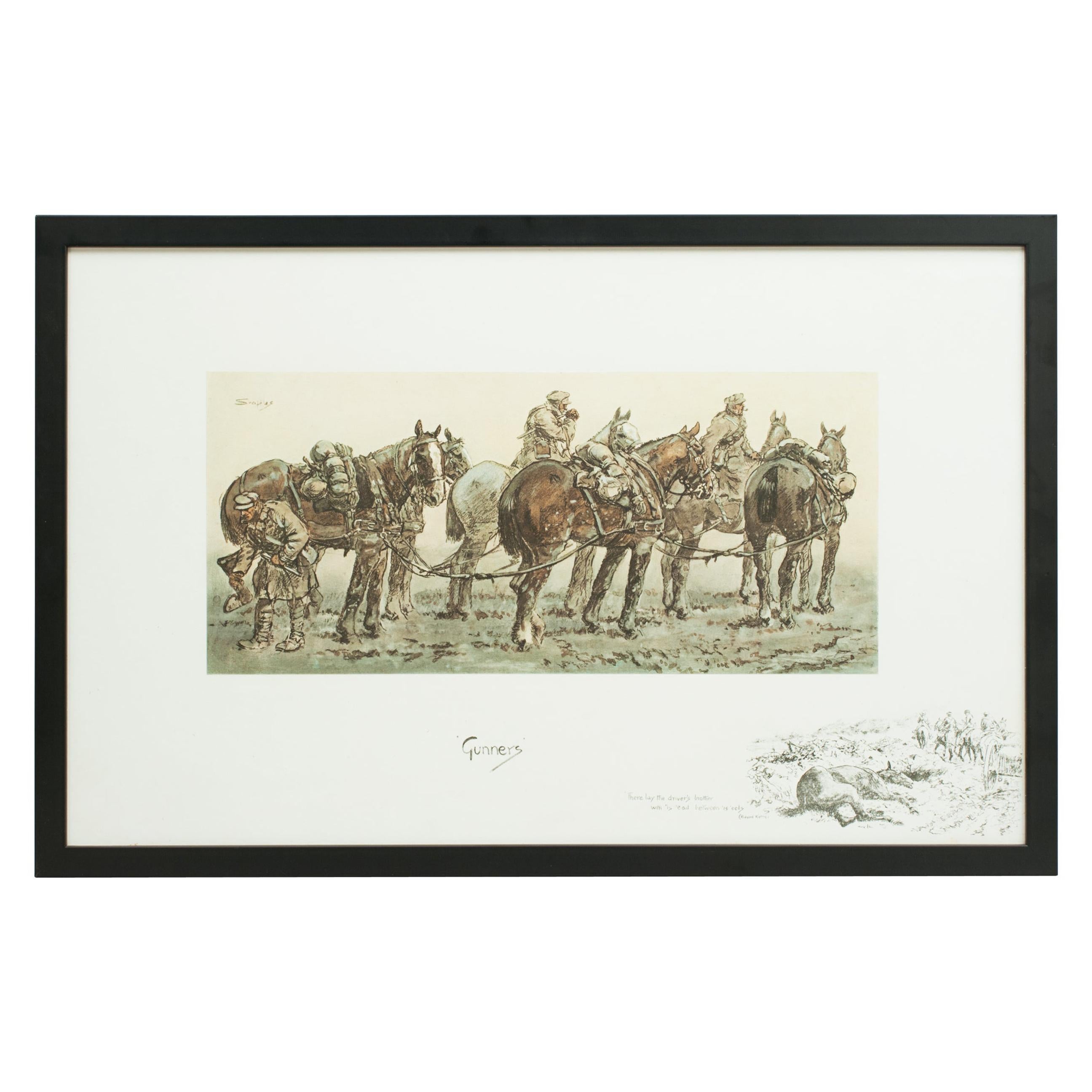 Snaffles WWI Military Print, Yi–Hai, Indian Cavalry at 1stDibs
