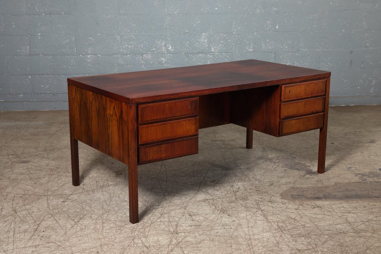 Gunni Omann Executive Desk Model 77 in Rosewood for Omann Jun, Denmark ...
