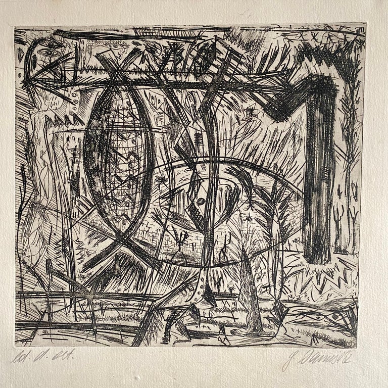 Gunter Damisch - Austrian Junge Wilde Abstract Etching Hand Signed, New ...
