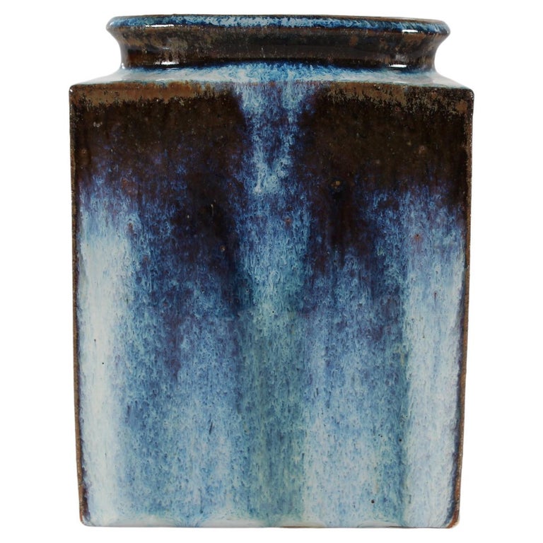 Gunver Bilde Sørensen Art Object Rustic Cubic Stoneware Vase, Denmark ...