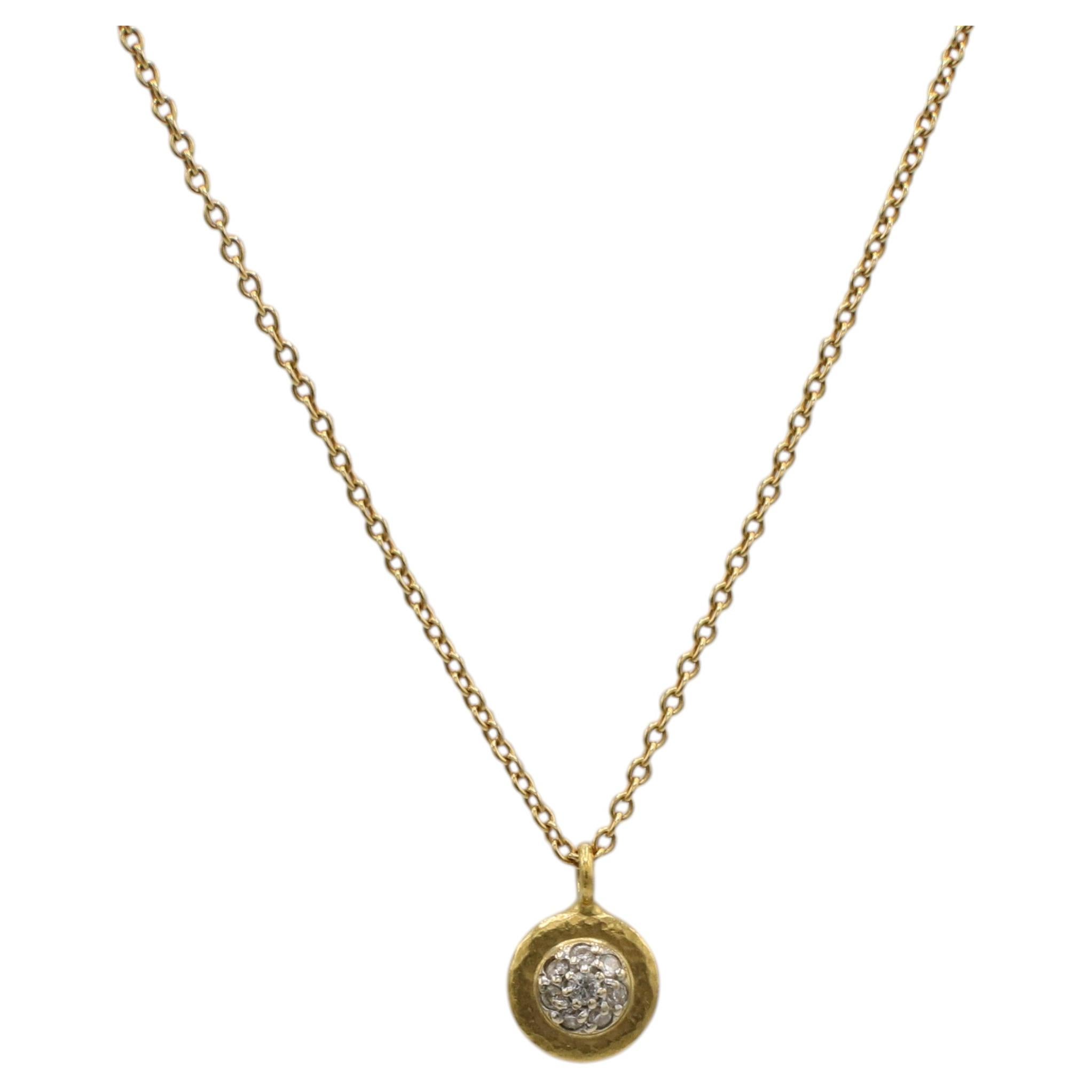 Ilias Lalaounis 18 and 21 Karat Yellow Gold Hammered Finish Drop ...