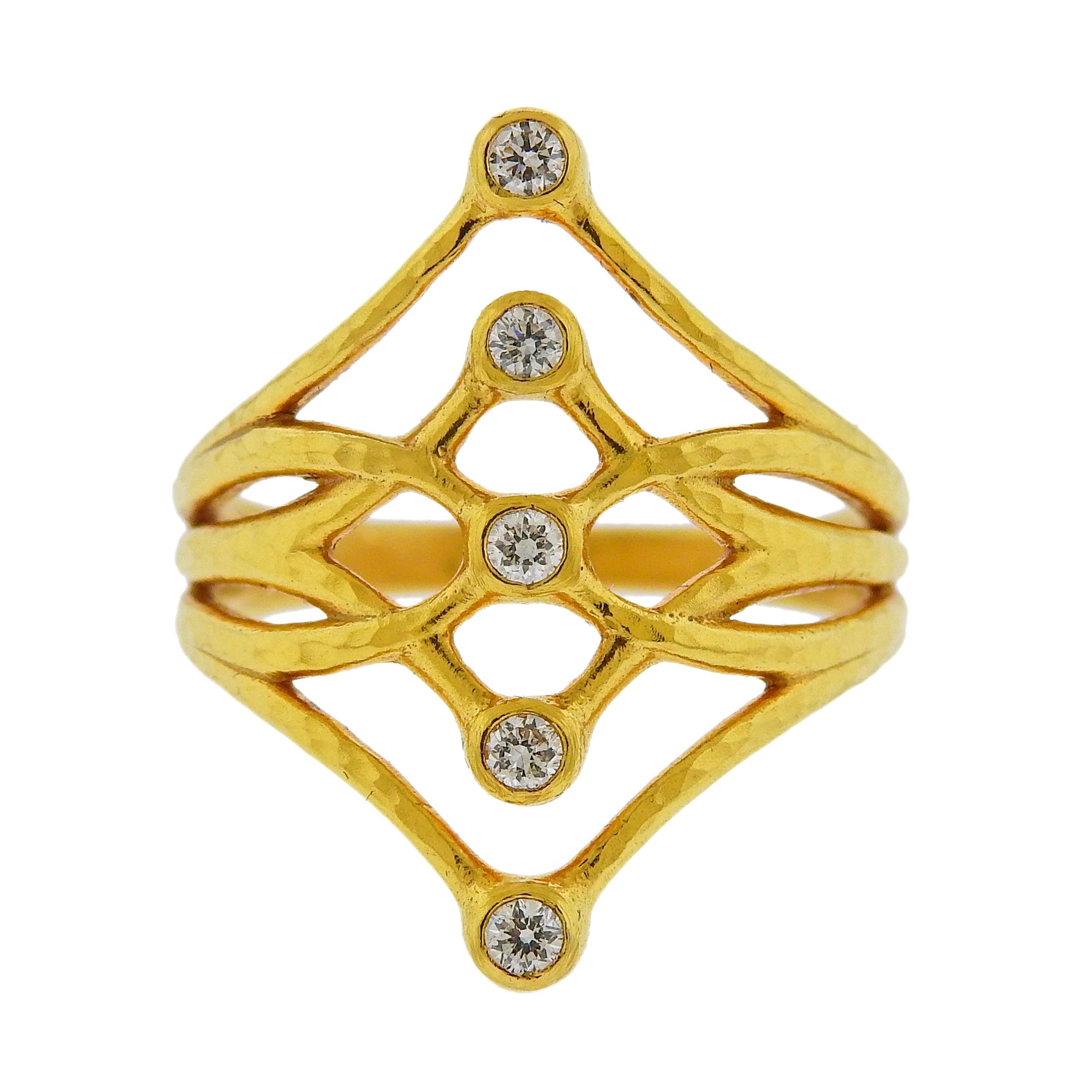 Gurhan Delicate Diamond Gold Ring at 1stDibs