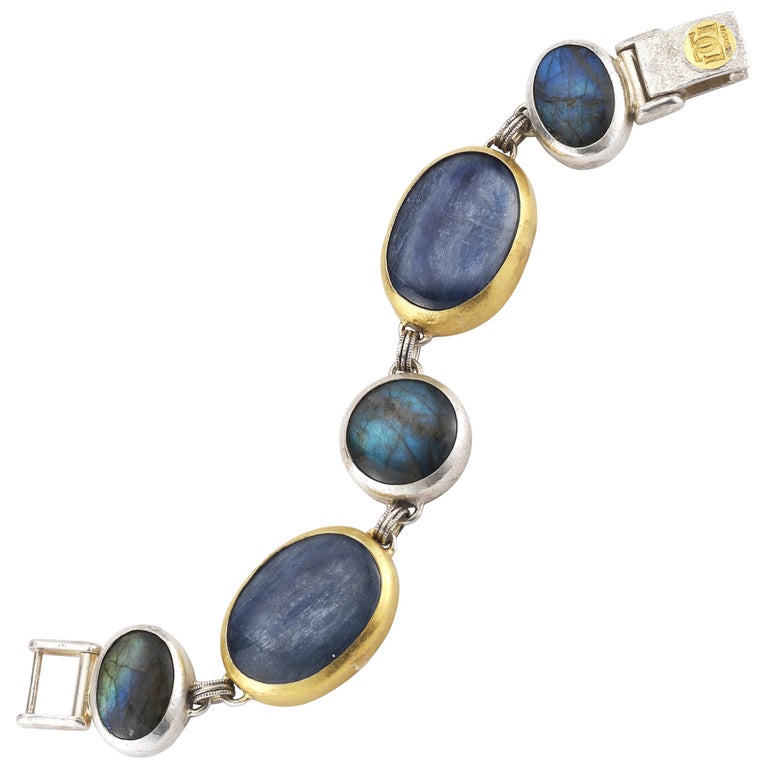 Gurhan Sterling Silver and 24 Karat Yellow Labradorite Bracelet For ...