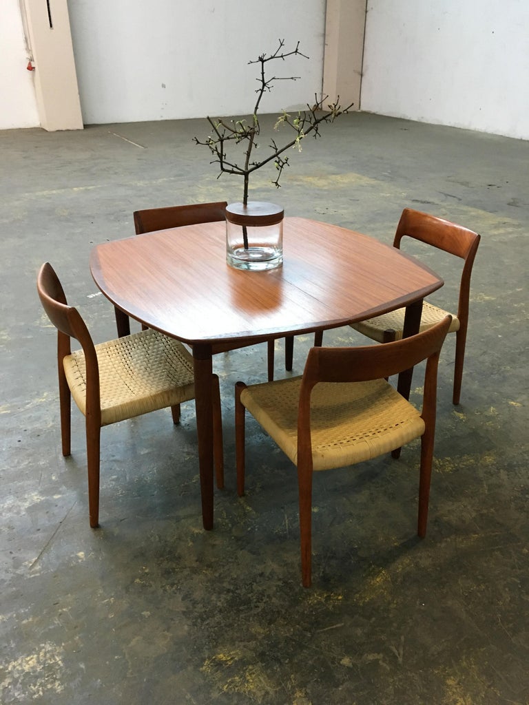 Gustav Bahus Teak Dining Table, Norway, 1960s at 1stDibs