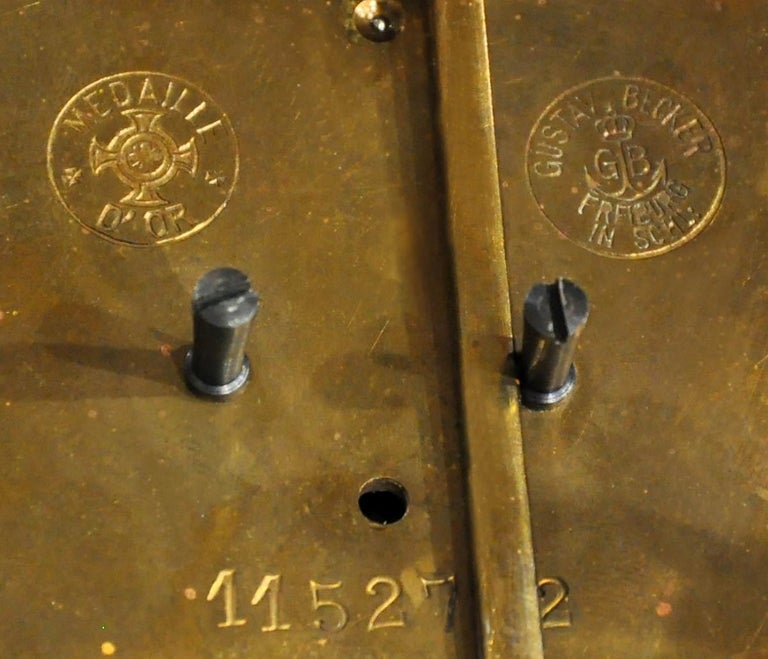 Gustav Becker Wall Clock, 1895 at 1stDibs | gustav becker grandfather ...