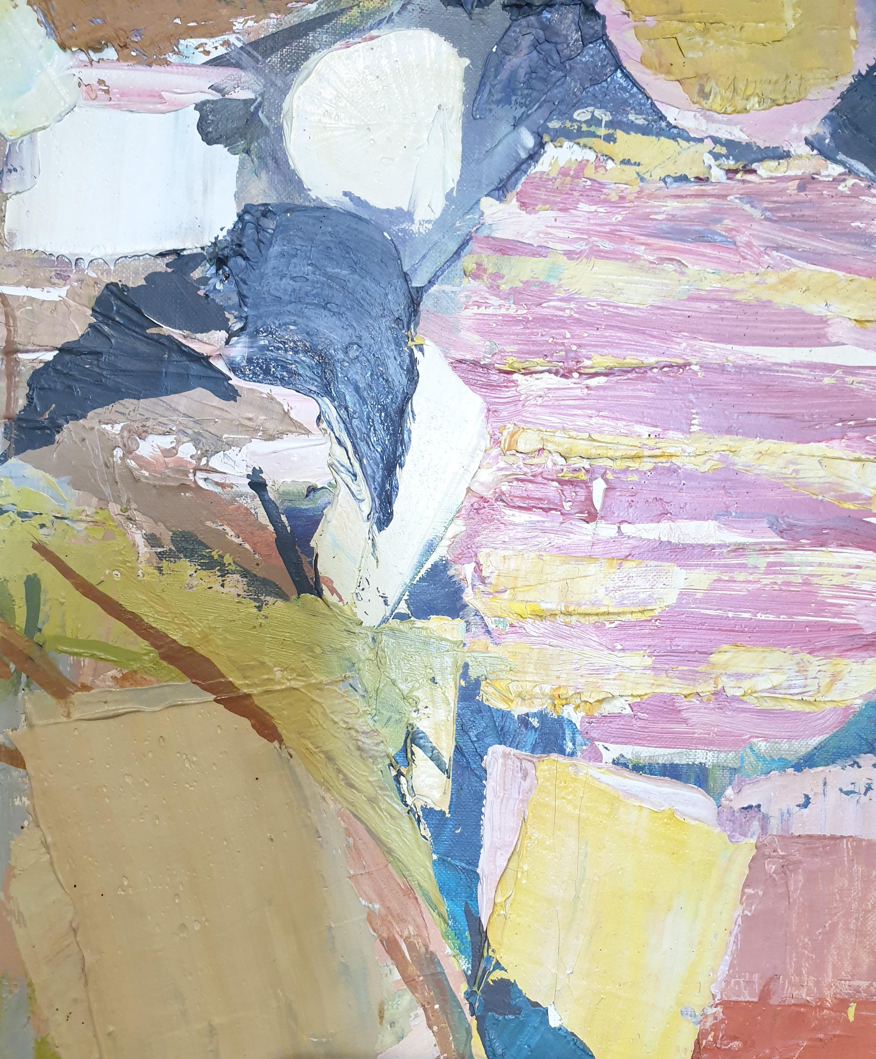 Gustav Bolin - Au Café, Hommage à de Stael , Large Mid 20th Century Oil ...