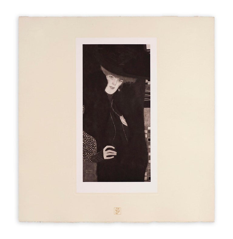 Gustav Klimt - Portrait of Lady in Red and Black by Gustav Klimt, Das ...