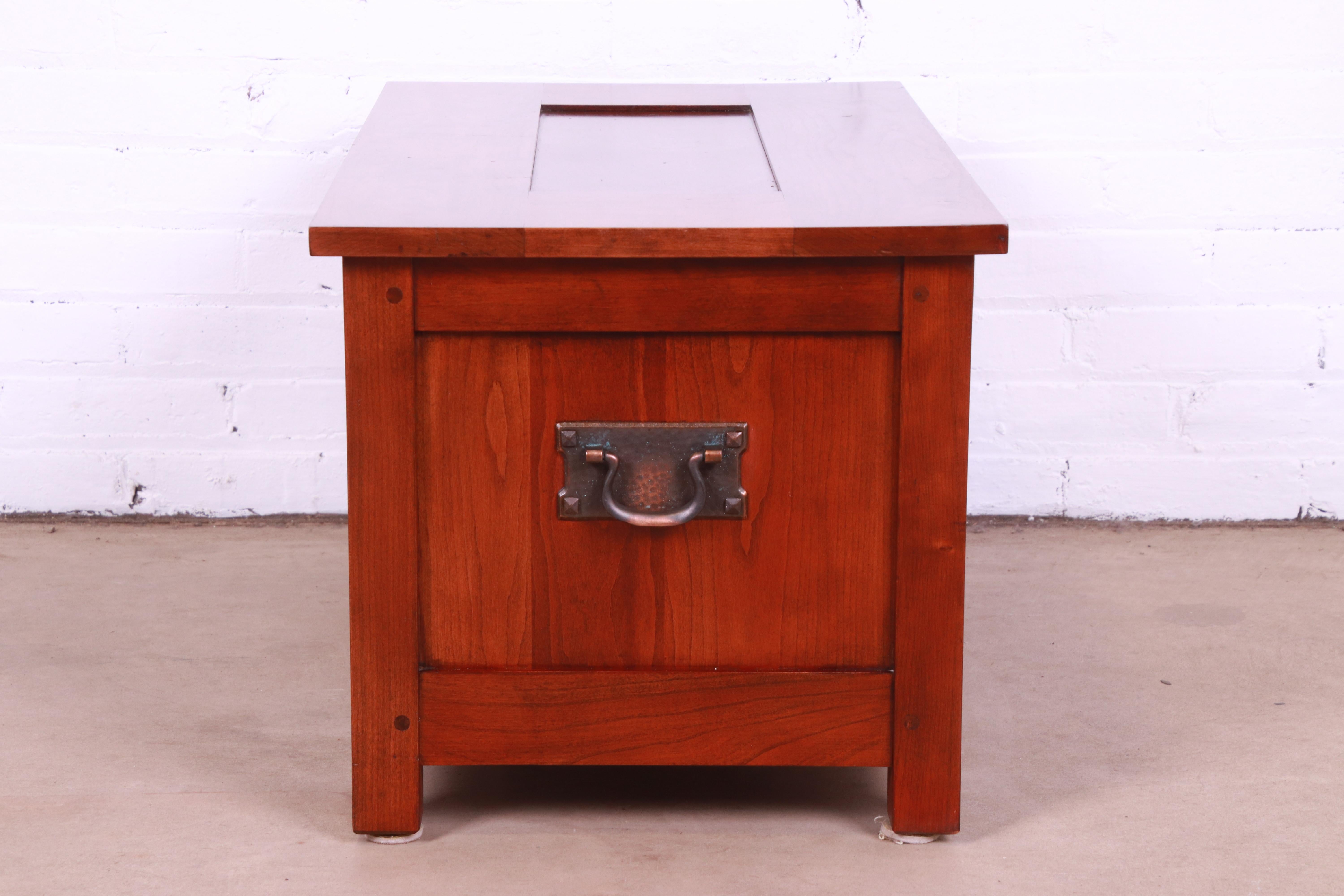 Gustav Stickley Mission Collection Cherry Wood Blanket Chest For Sale ...