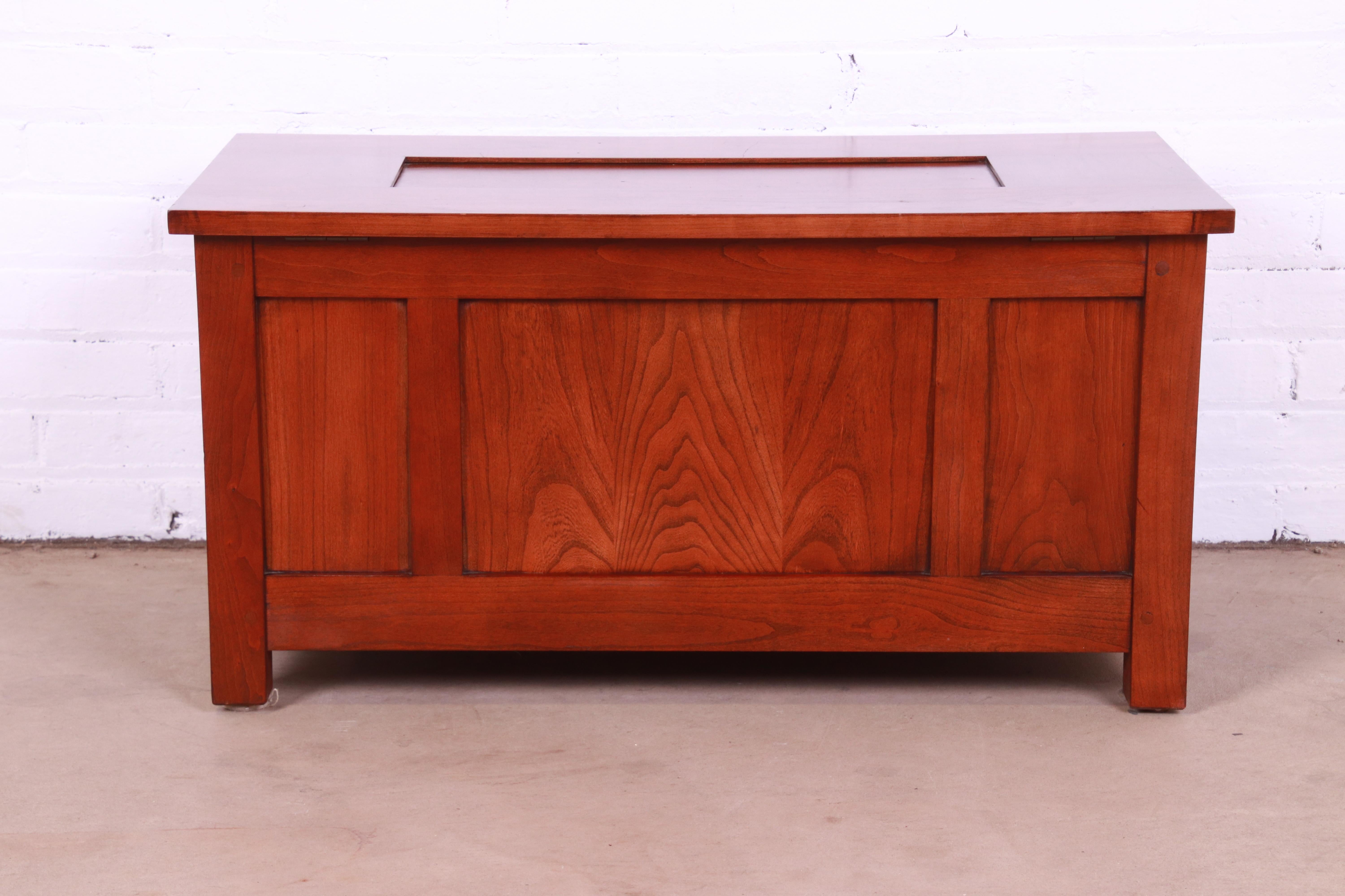 Gustav Stickley Mission Collection Cherry Wood Blanket Chest For Sale ...