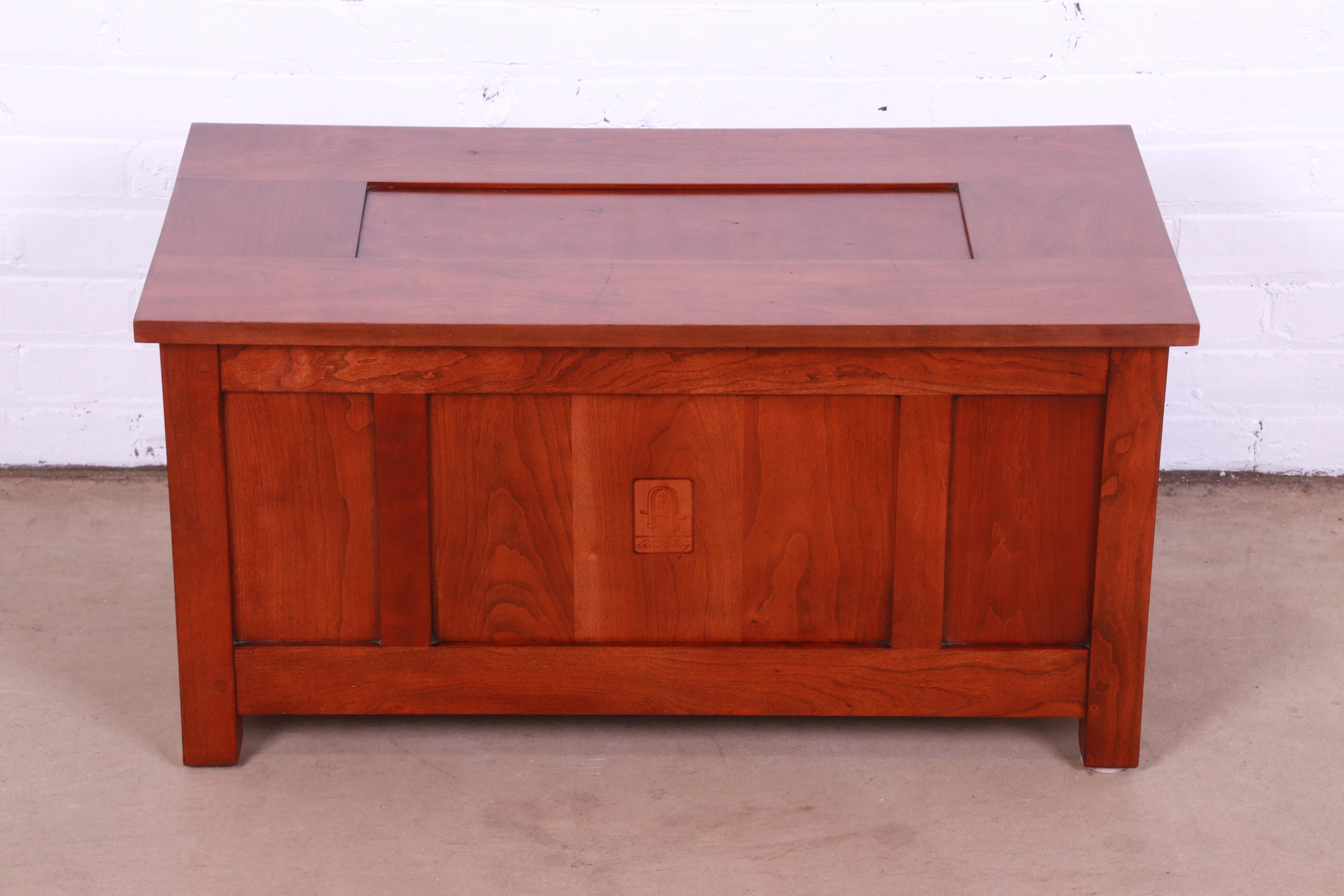 Gustav Stickley Mission Collection Cherry Wood Blanket Chest For Sale ...