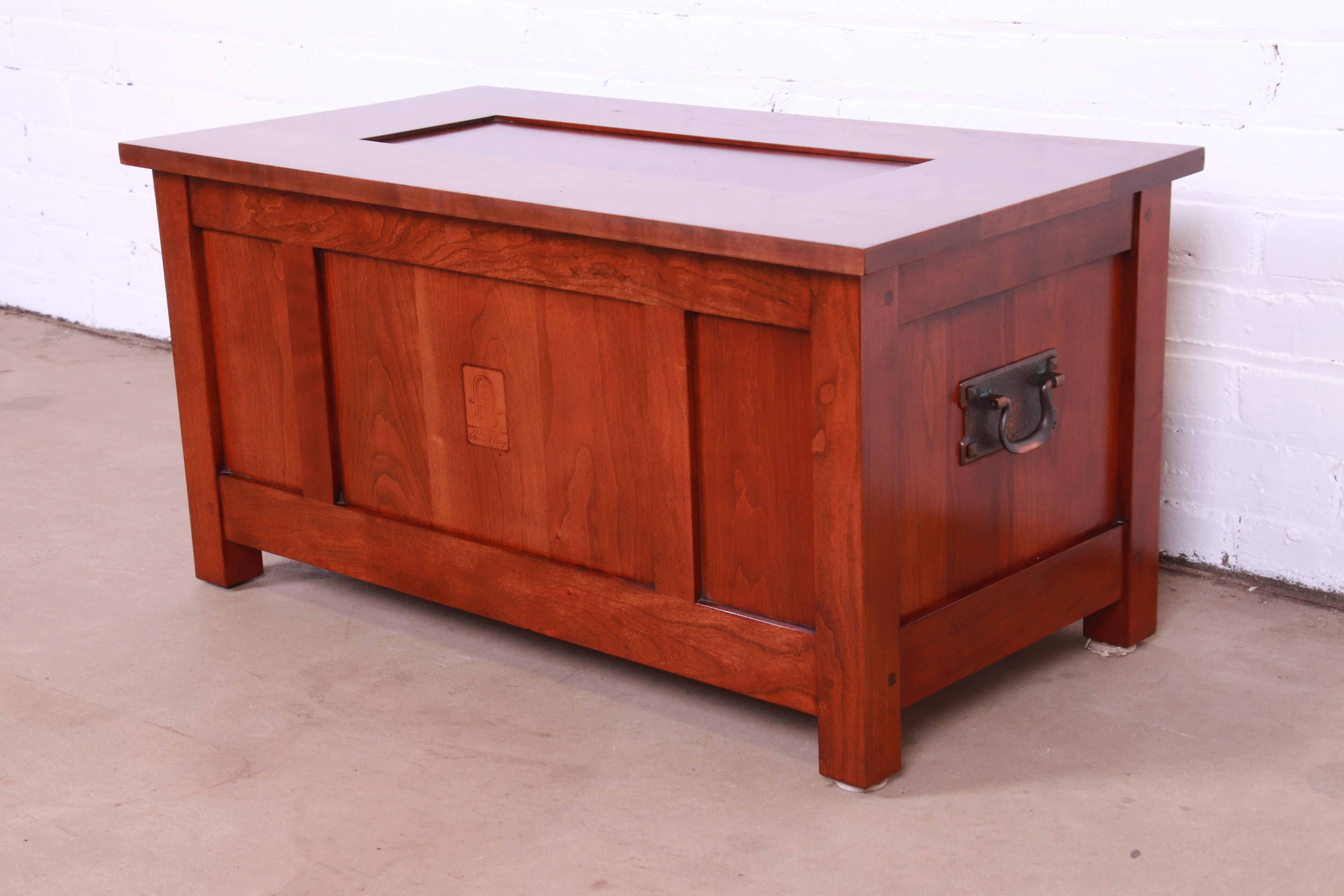 Gustav Stickley Mission Collection Cherry Wood Blanket Chest For Sale ...