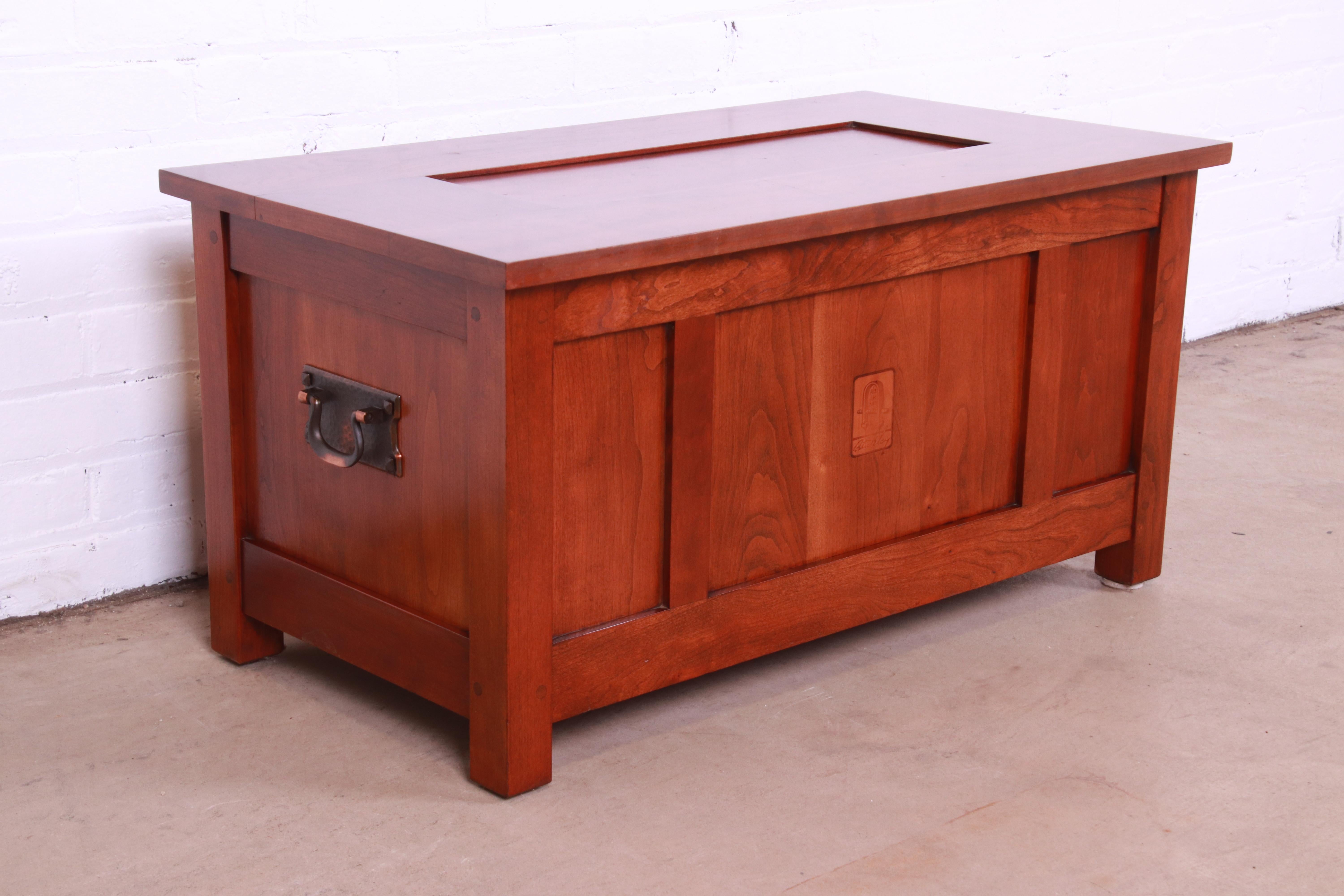 Gustav Stickley Mission Collection Cherry Wood Blanket Chest For Sale ...