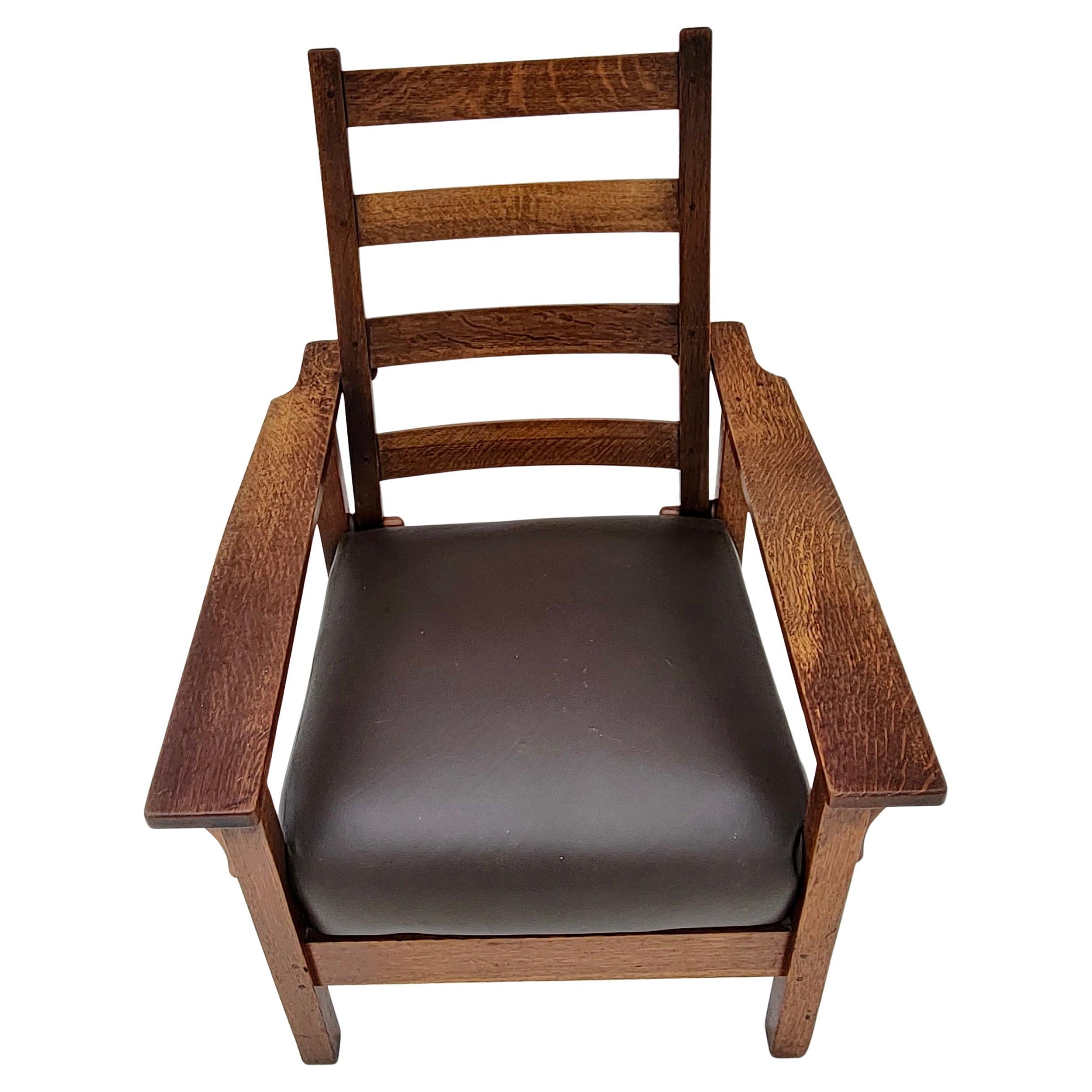 Gustav Stickley Morris Reclining Lounge Chair Mission Arts and Crafts ...
