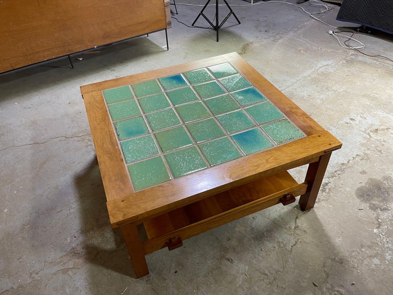 Gustav Stickley Tile Top Coffee Table at 1stDibs