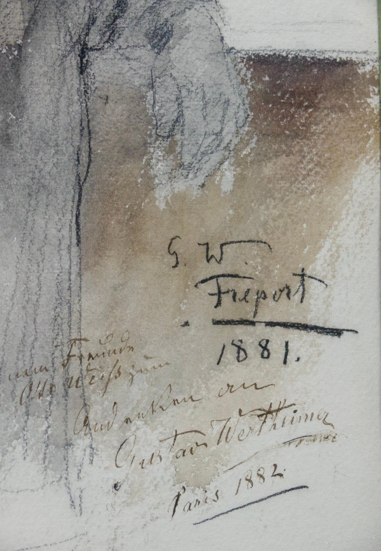 Gustav Wertheimer (1847-1904), Man Resting Against Wall, 1881 For Sale ...