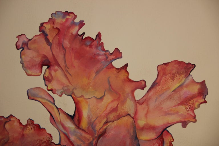 Gustave Alhadeff - Untitled Floral Abstract Watercolor Painting at 1stDibs