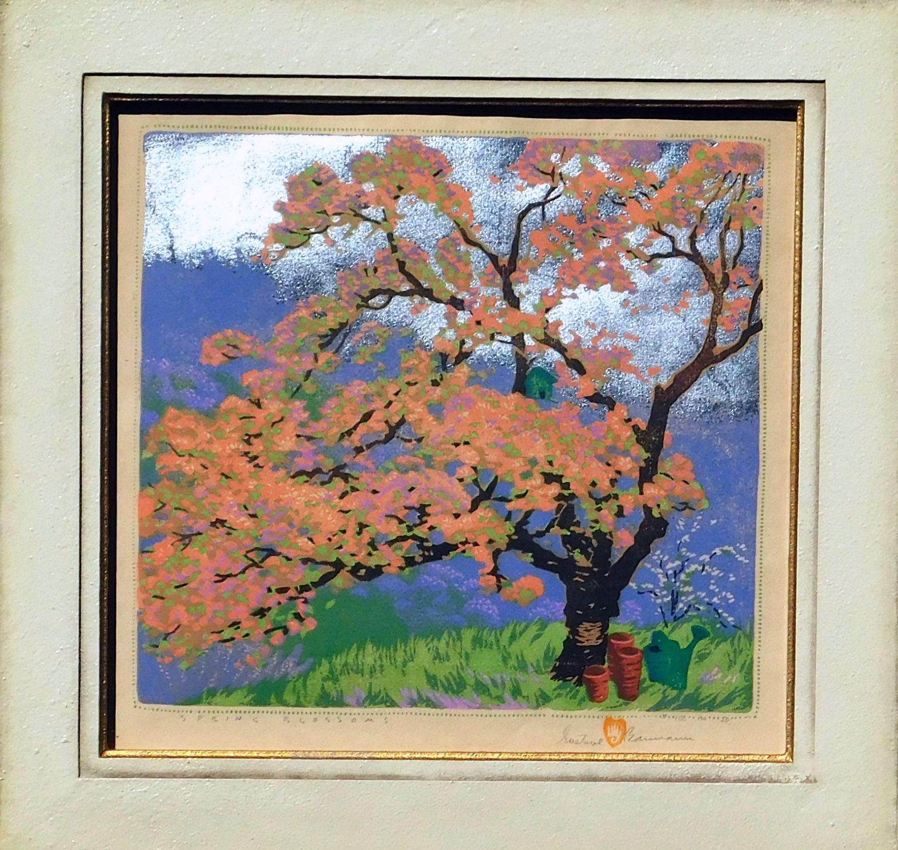 Gustave Baumann - Gustave Baumann Color Woodblock with Aluminum Leaf ...