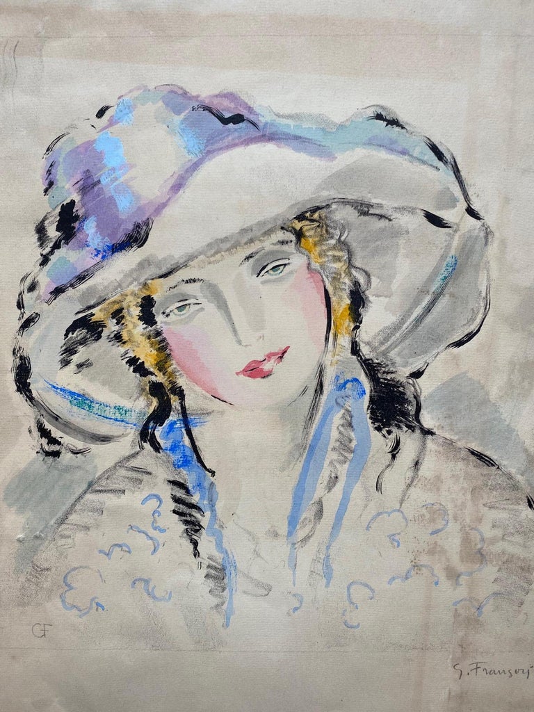 Gustave Francois (Barraud) - Portrait of woman For Sale at 1stDibs