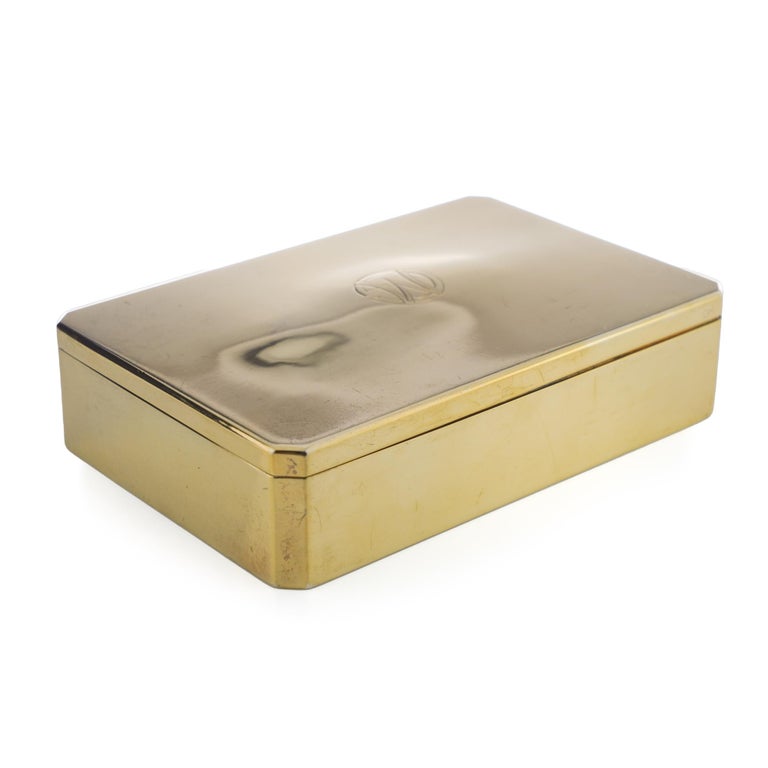 Gustave Keller Art Deco Silver-Gilt Sandwich Box For Sale at 1stDibs