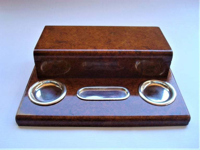 Gustave Keller Paris Cigarette / Cigar Root Box Desk Smokers Set ...