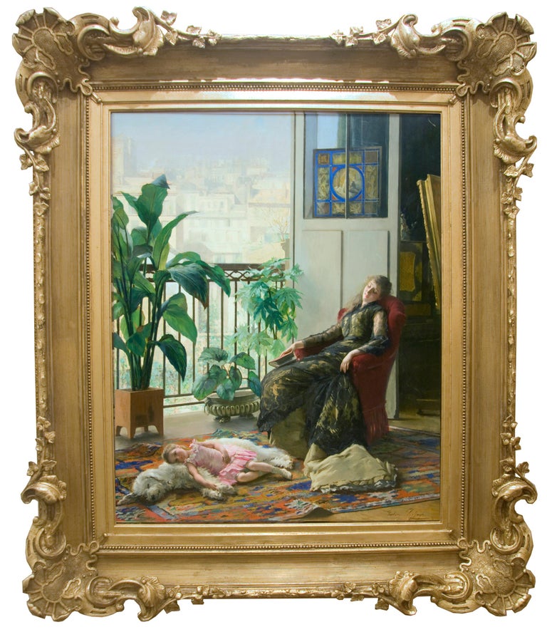 Gustave Léonhard de Jonghe - Afternoon Repose (The Artist's Studio ...