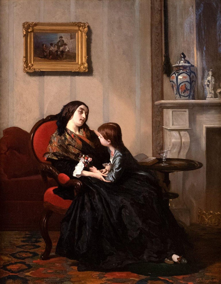 Gustave Léonhard de Jonghe - Flowers for Mother at 1stDibs
