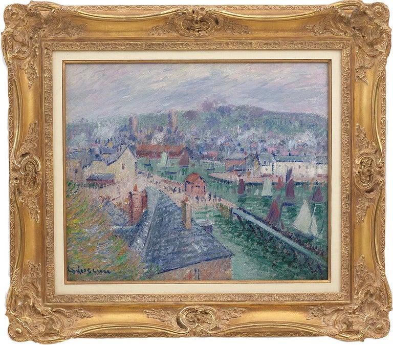 Gustave Loiseau - 'L'avant port de Fecamp' Impressionist french ...