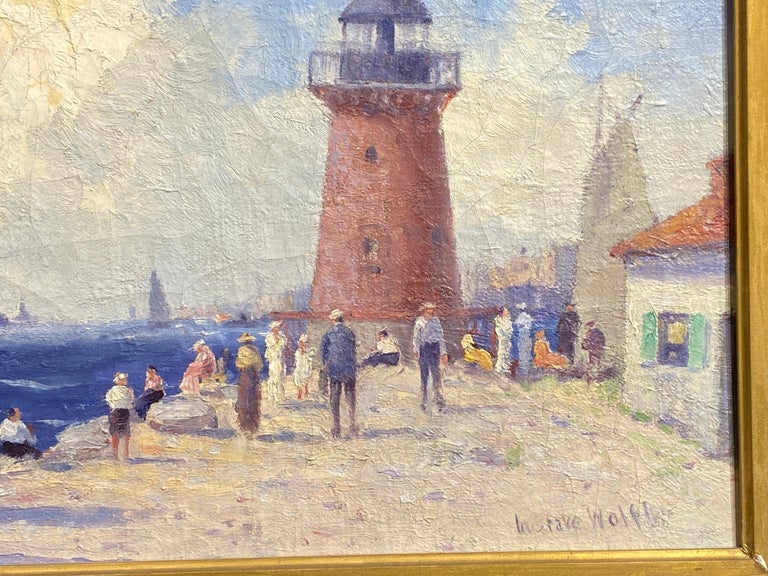 Gustave Wolff - The Little Red Lighthouse, New York For Sale at 1stDibs