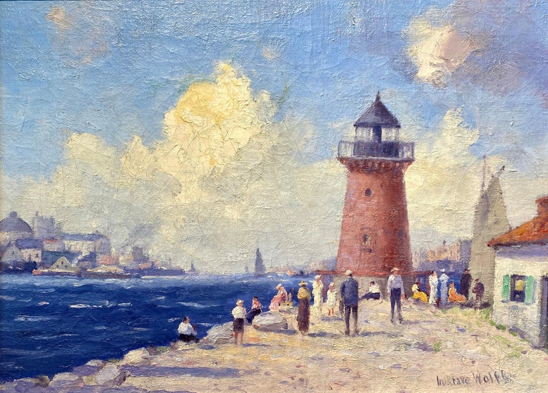 Gustave Wolff - The Little Red Lighthouse, New York For Sale at 1stDibs