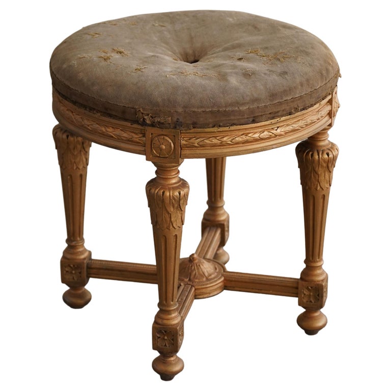 Gustavian Antique, Round Stool, Swedish Cabinetmaker, Late 18th Century ...
