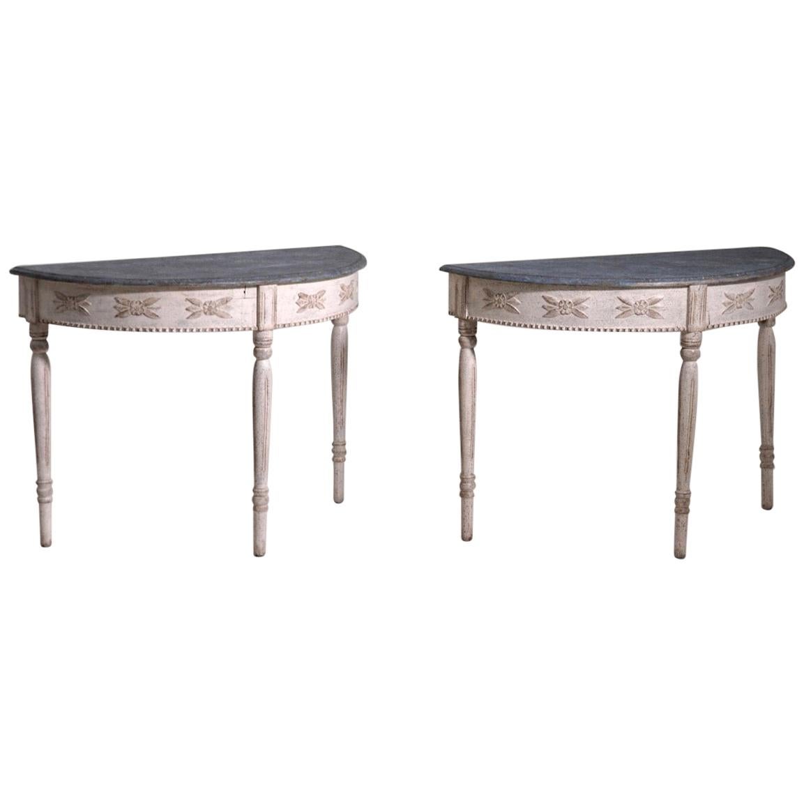 Gustavian Demilune Table at 1stDibs
