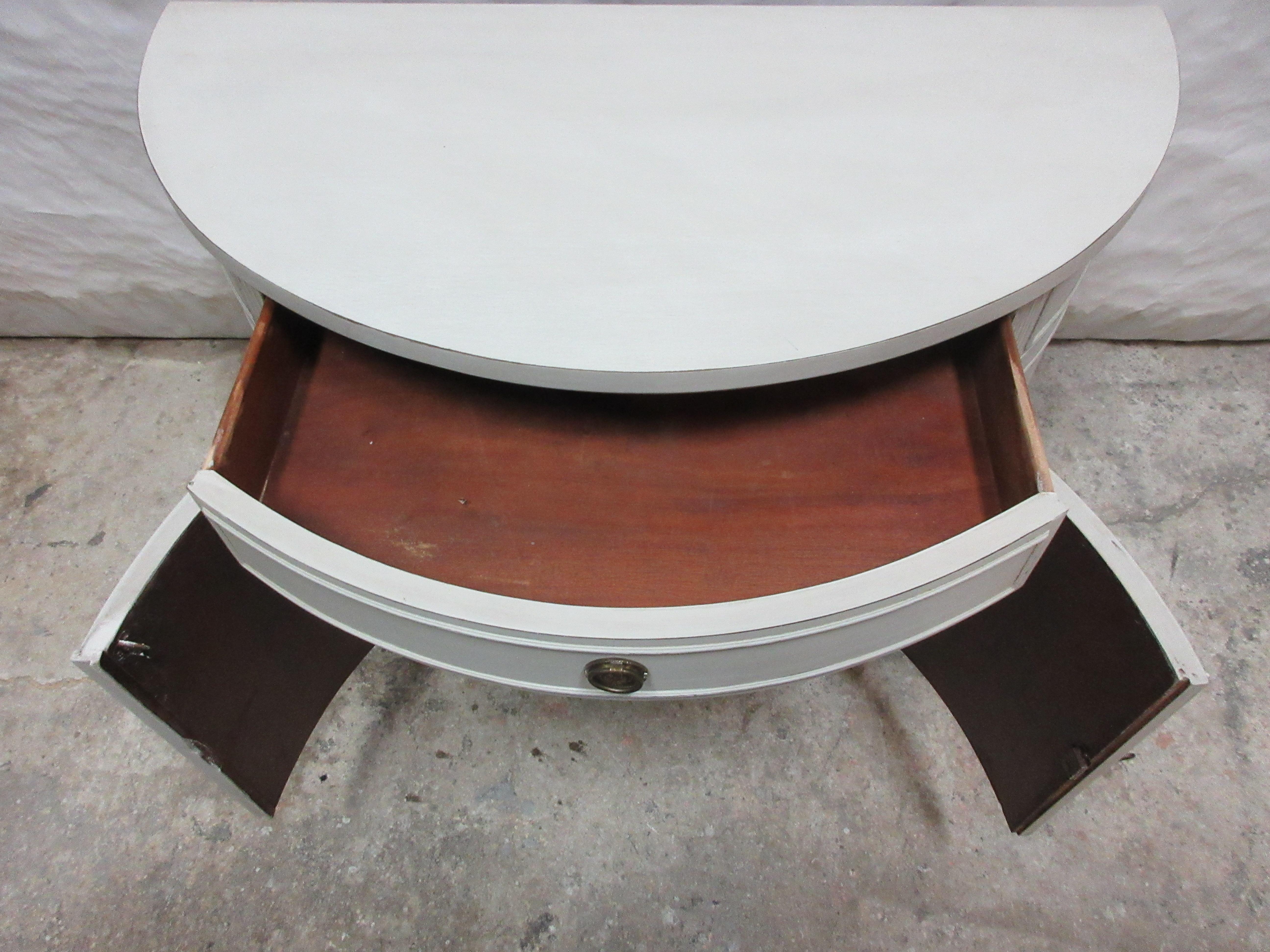 Gustavian Half Round Console Table For Sale at 1stDibs