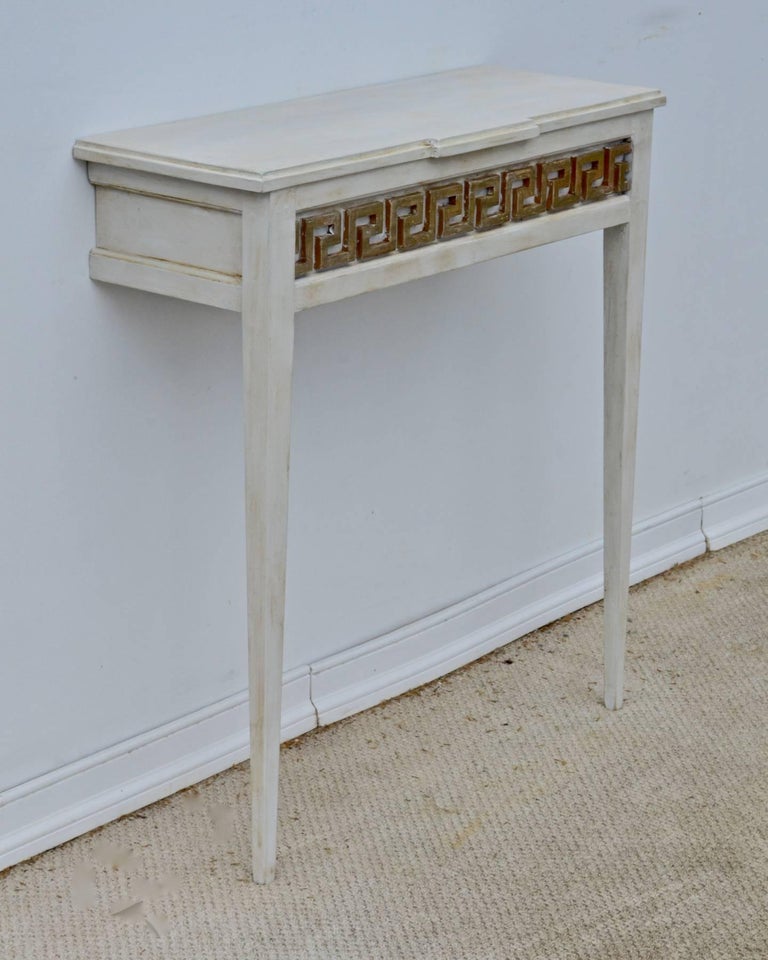 Gustavian Inspired Console Table Having Greek Key Detail For Sale at ...