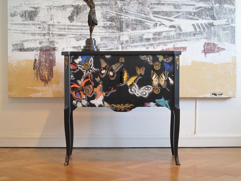 Gustavian Style Commode with Butterfly Christian Lacroix Design For ...