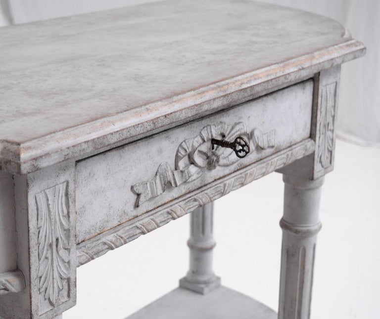 Gustavian Style Console Table, Richly Carved, Late 19th Century at 1stDibs