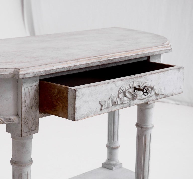 Gustavian Style Console Table, Richly Carved, Late 19th Century at 1stDibs
