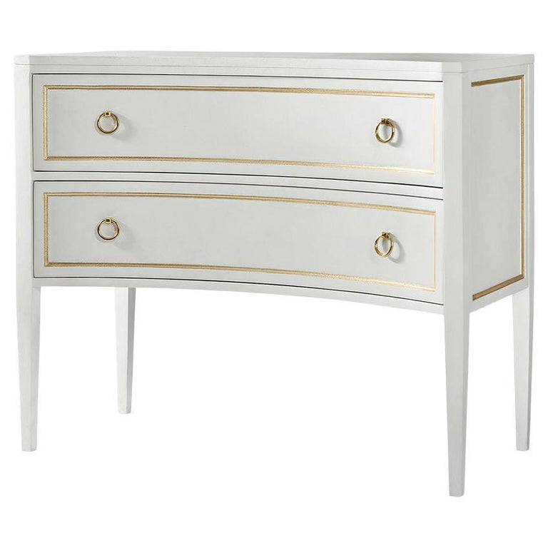 Gustavian White Painted Commode For Sale at 1stDibs