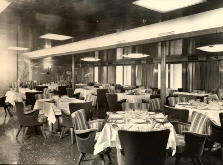 Gustavo Pulitzer Set of 3 Dining Armchairs from MV Augustus Ocean Liner ...