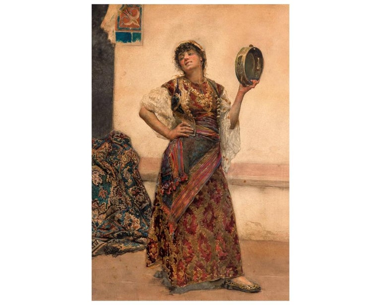 Gustavo Simoni (Italian, 1845-1926) A Watercolor of An “Orientalist ...