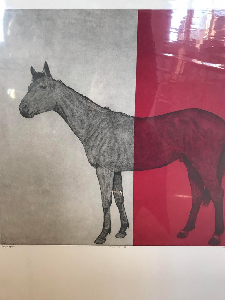 Guy Allen - Hosre Study Red, Guy Allen, Bright Art, Red Art, Animal Art ...
