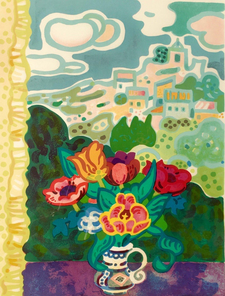 Guy Charon - Flowers on Window Sill at 1stDibs