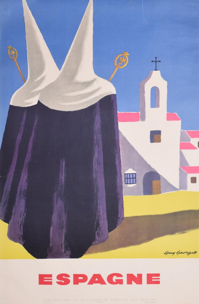 Guy Georget - Espagne Spanish pilgrims original vintage poster by Guy ...