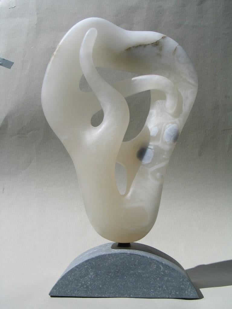 Guy Janssen - Liëren Liaise Alabaster Sculpture White Abstract In Stock ...