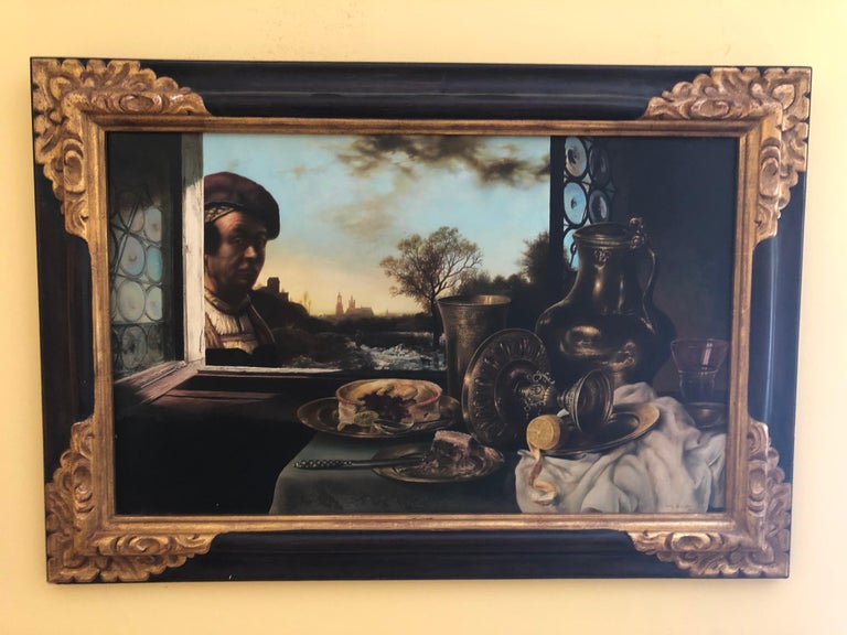Guy Johnson - Guy Johnson "Rembrandt At My Window" Oil Painting For ...