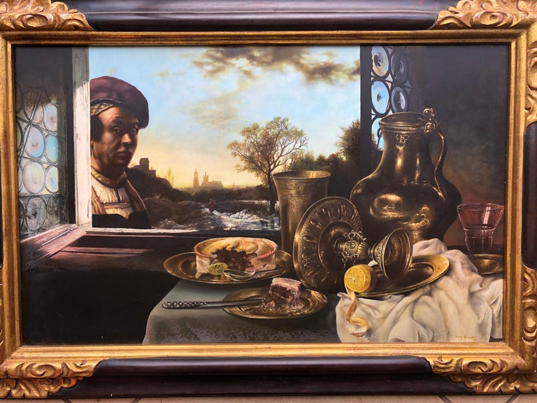 Guy Johnson - Guy Johnson "Rembrandt At My Window" Oil Painting For ...