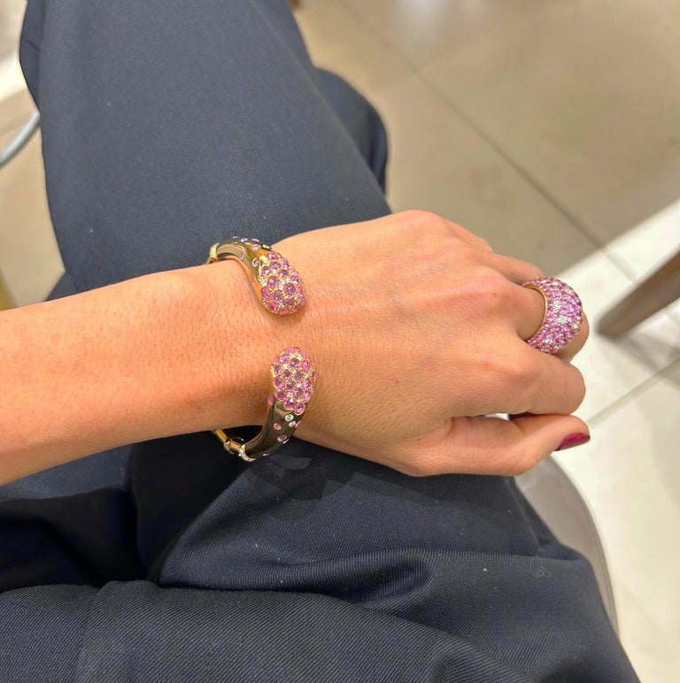 g.Verdi for Cellini 18k RG Bracelet with 7.53cts Pink Sapphire, .89cts ...