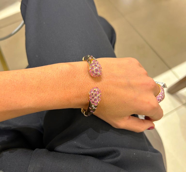g.Verdi for Cellini 18k RG Bracelet with 7.53cts Pink Sapphire, .89cts ...