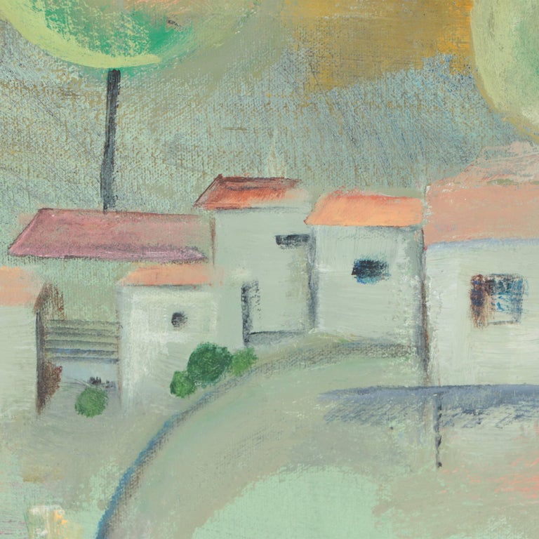 Gwen Freeman, Oil on Canvas Painting of a Dreamy Landscape For Sale at ...
