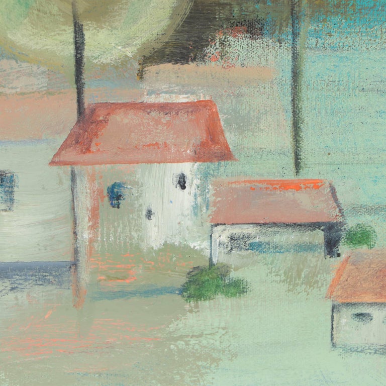 Gwen Freeman, Oil on Canvas Painting of a Dreamy Landscape For Sale at ...