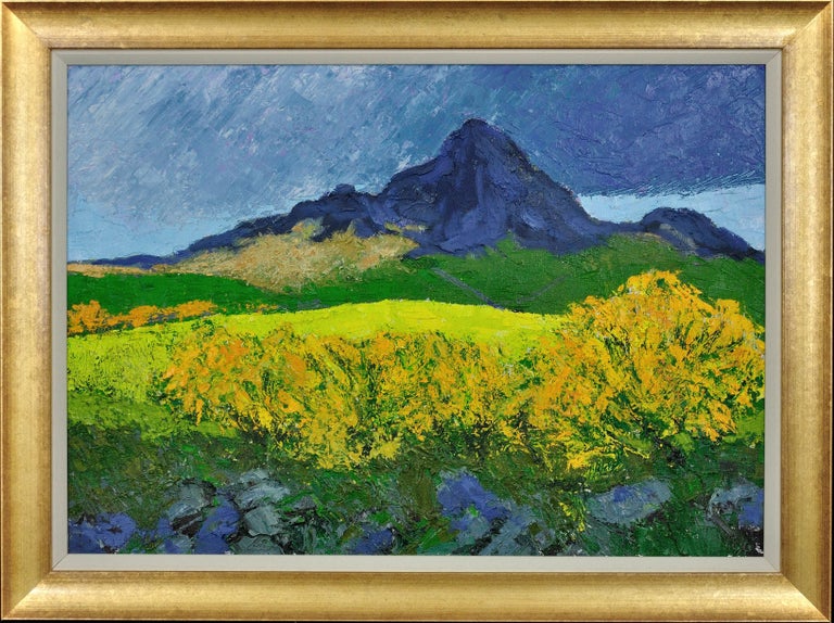 Gwilym Prichard - Golden Gorse. Welsh Landscape. Impasto Palette Knife ...